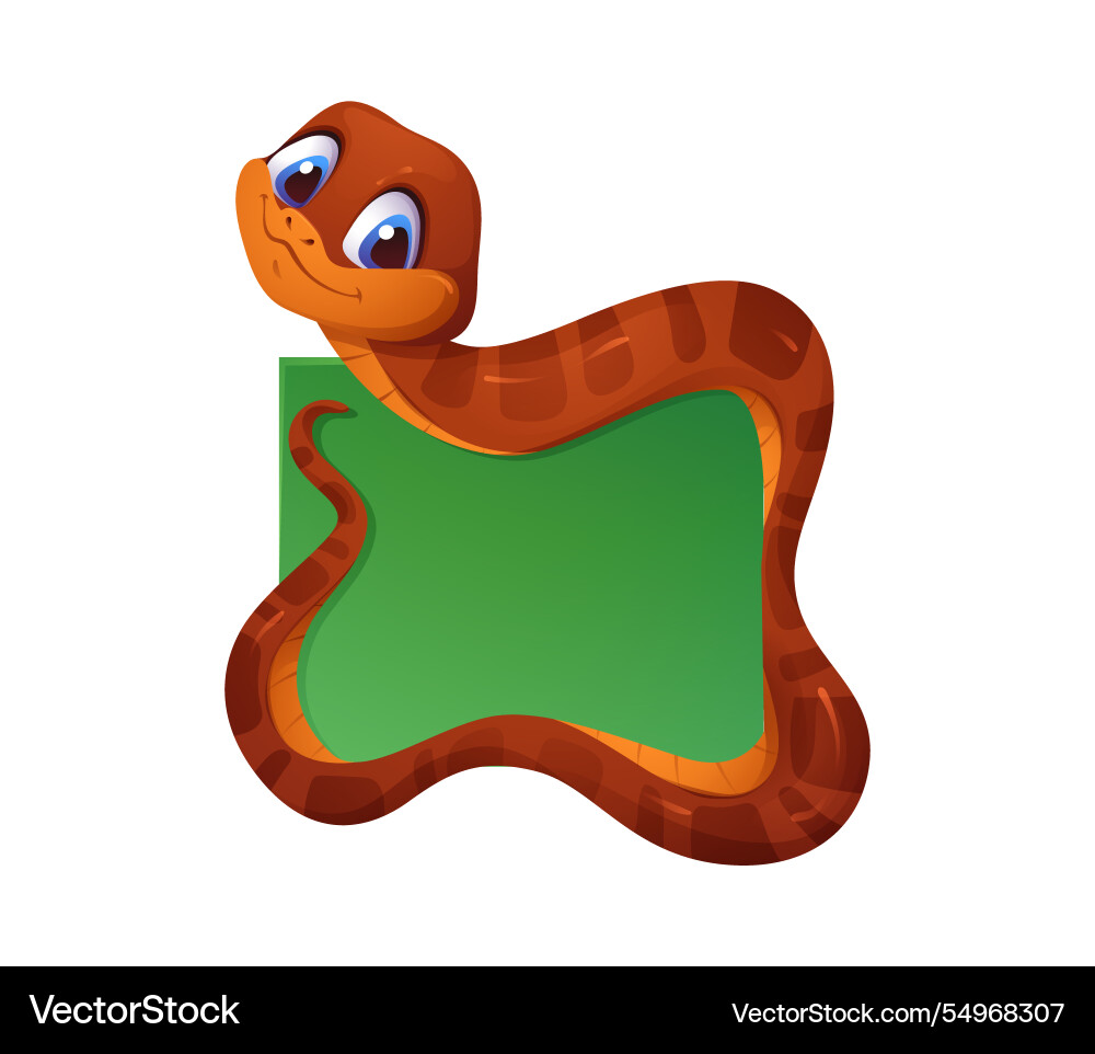 Asian horoscope snake character banner frame Vector Image