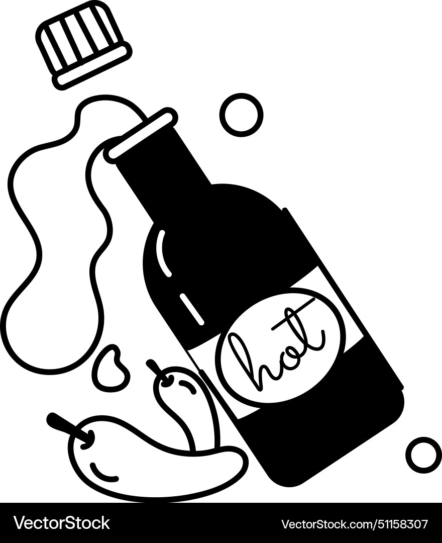 Chilli sauce Royalty Free Vector Image - VectorStock