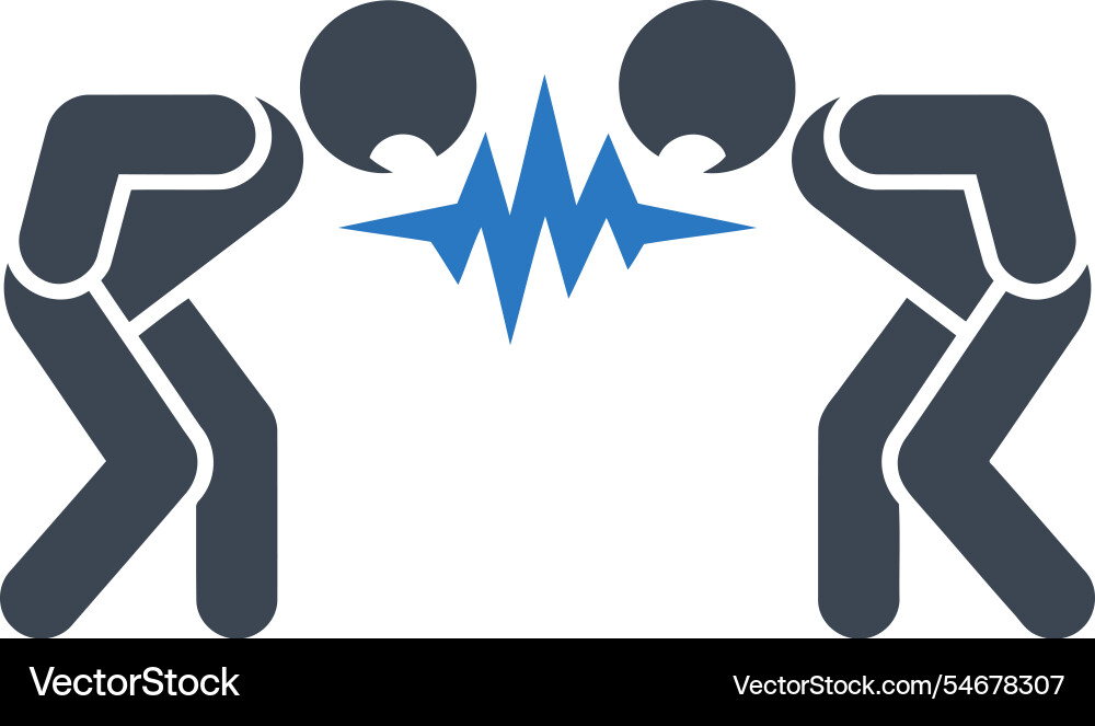 Conflict between people icon Royalty Free Vector Image
