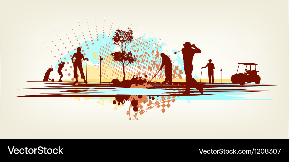 Golf club background Royalty Free Vector Image