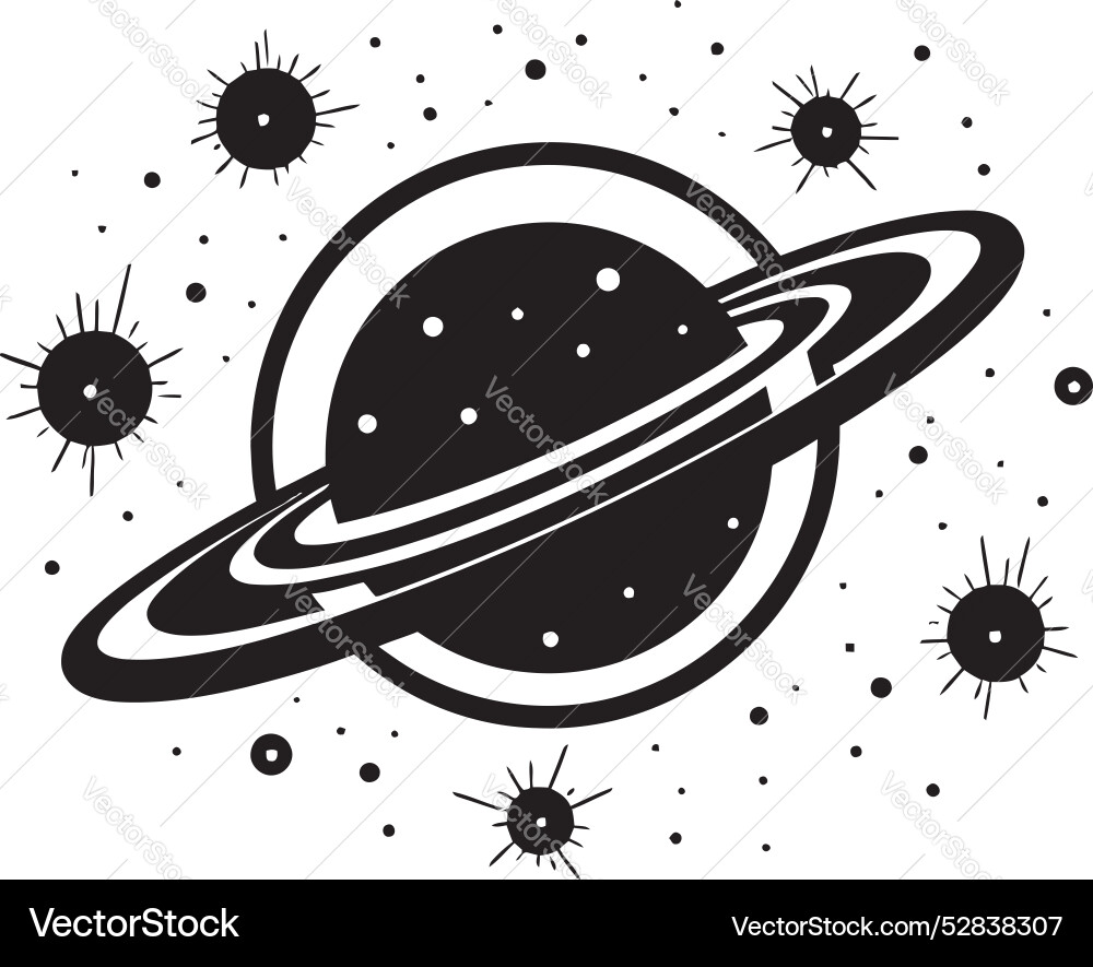 Interstellar insignia space emblem cosmic crest Vector Image