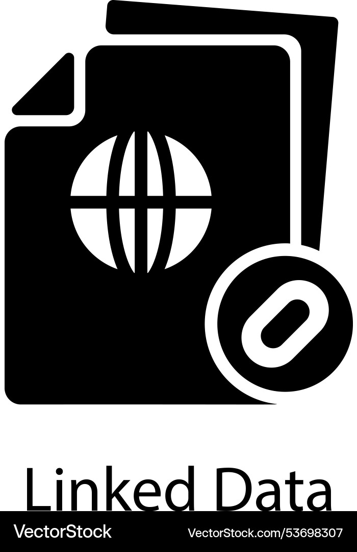 Linked data Royalty Free Vector Image - VectorStock