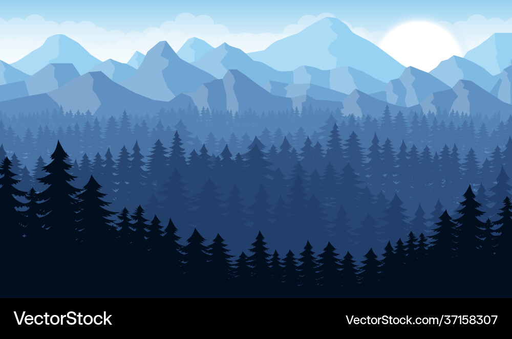 Mountain beautiful landscape background design Vector Image