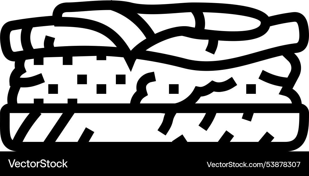 Patty melt food line icon Royalty Free Vector Image