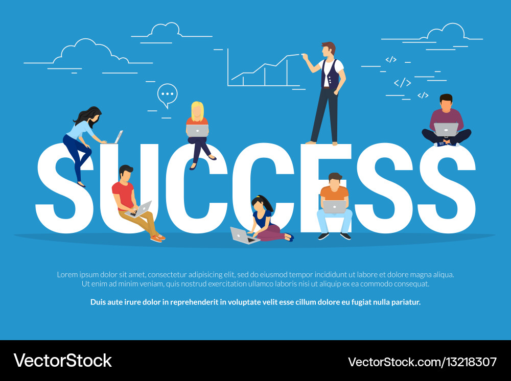 Success concept Royalty Free Vector Image - VectorStock