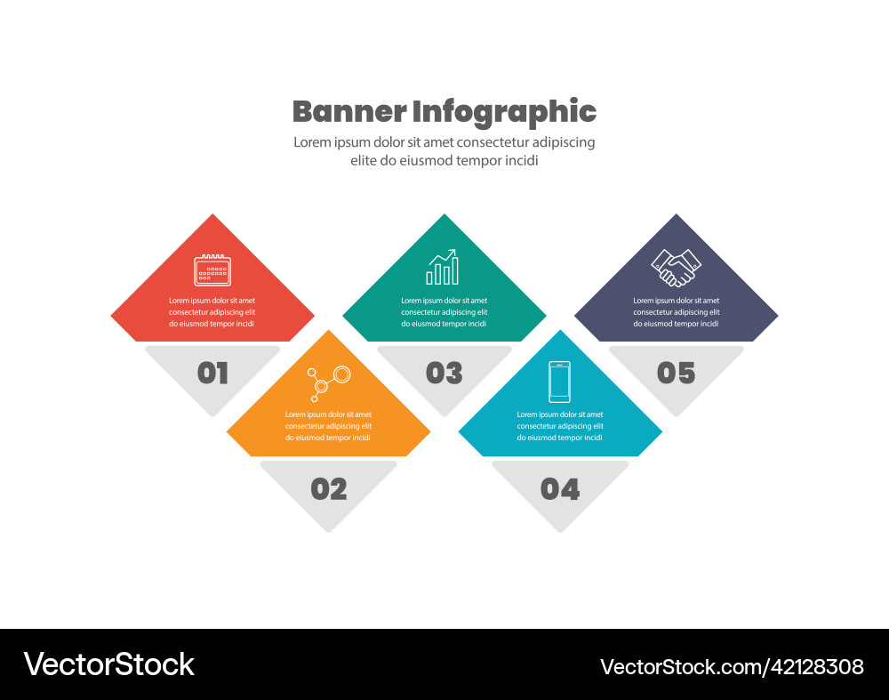 Banner sign infographic design Royalty Free Vector Image