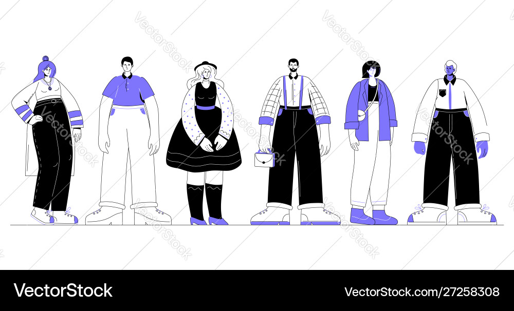 Creative people - set flat design style Royalty Free Vector