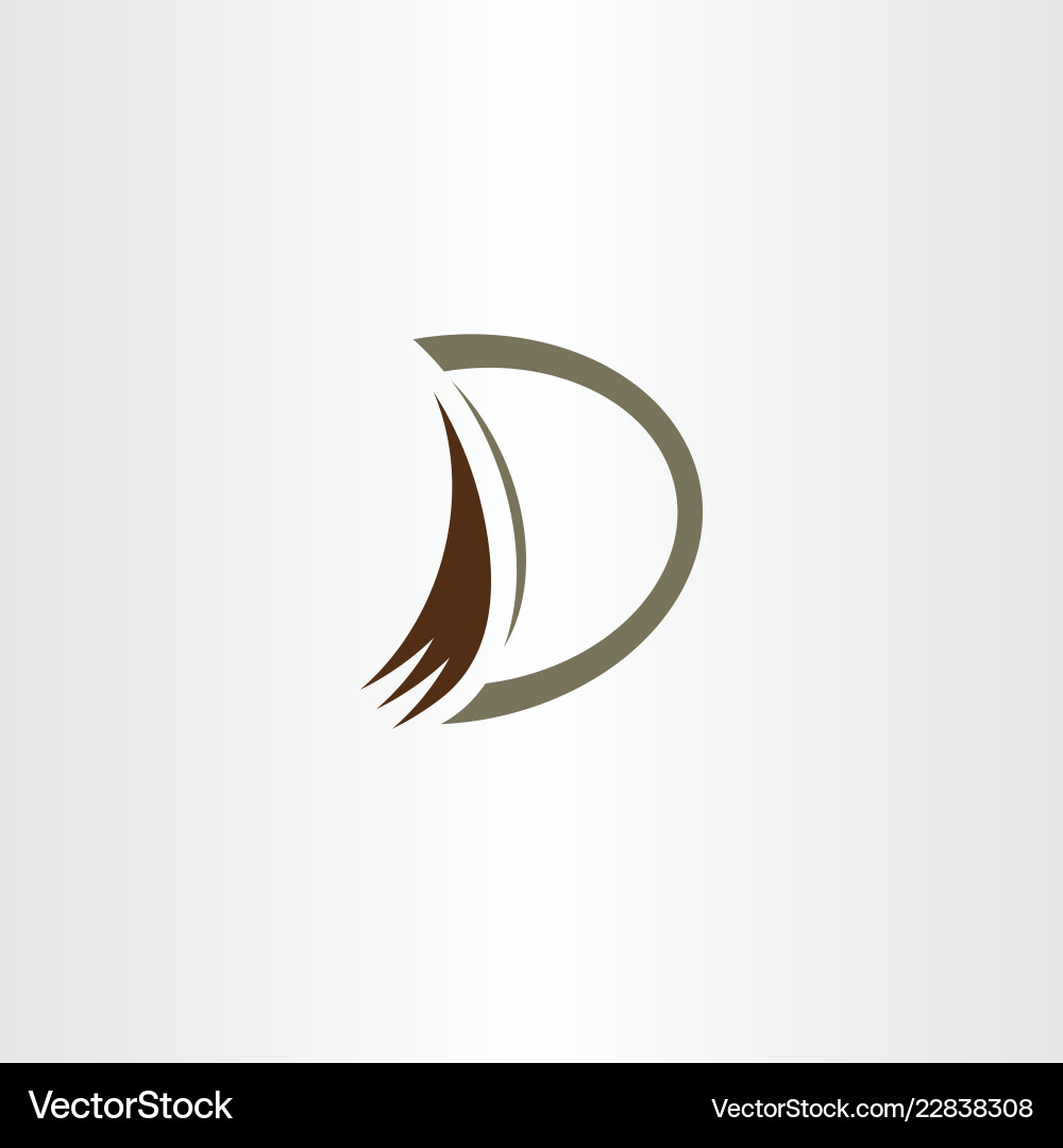Excavator Bucket Logo - D Shape Royalty Free Vector Image