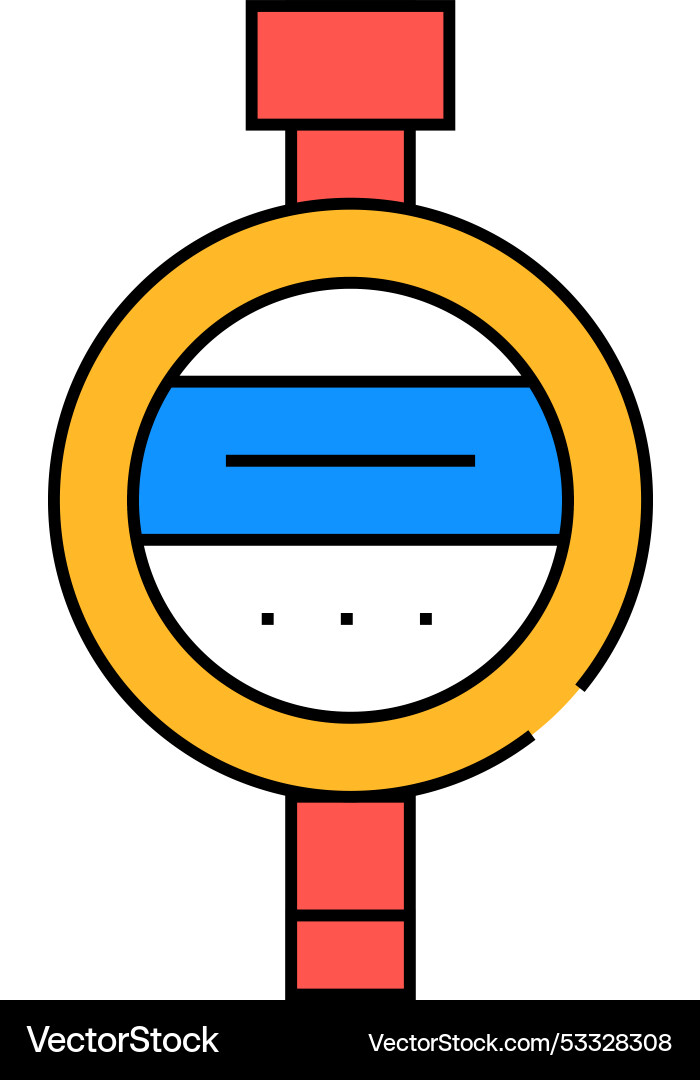 Hardness meter or durometer icon color Royalty Free Vector