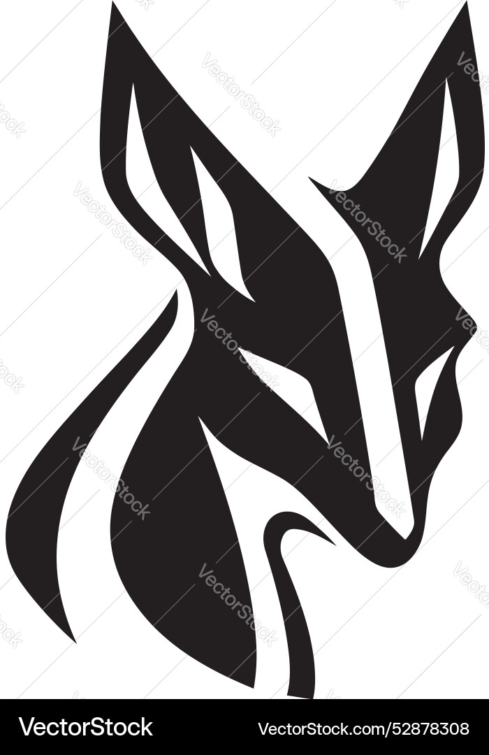 Kangaroo leap monogram kangaroo boxing ring Vector Image