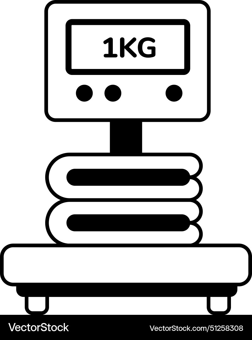 Laundry scale Royalty Free Vector Image - VectorStock