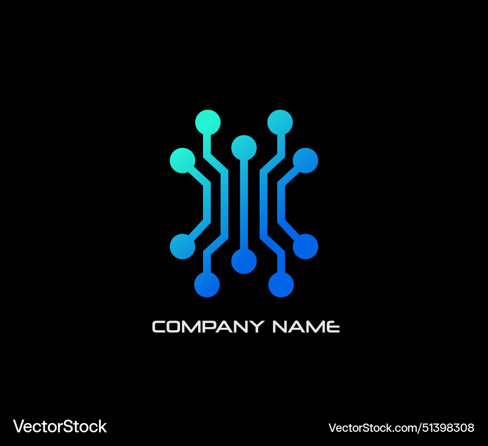 Spider technology tech digital logo design Vector Image