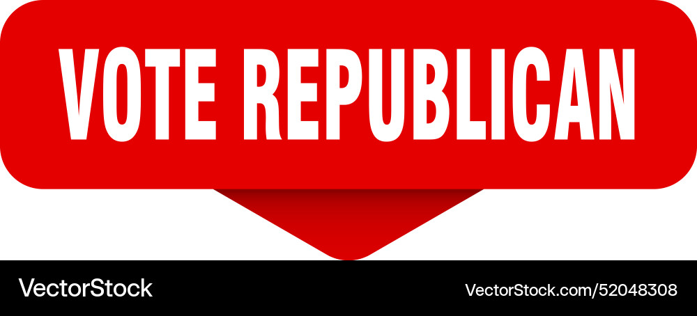 Vote republican sticker sign Royalty Free Vector Image