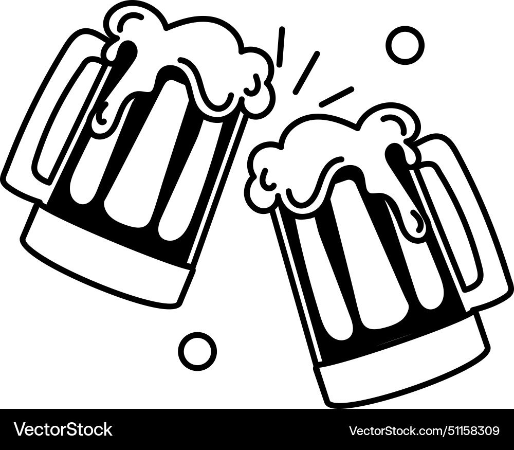 Beer cheers Royalty Free Vector Image - VectorStock