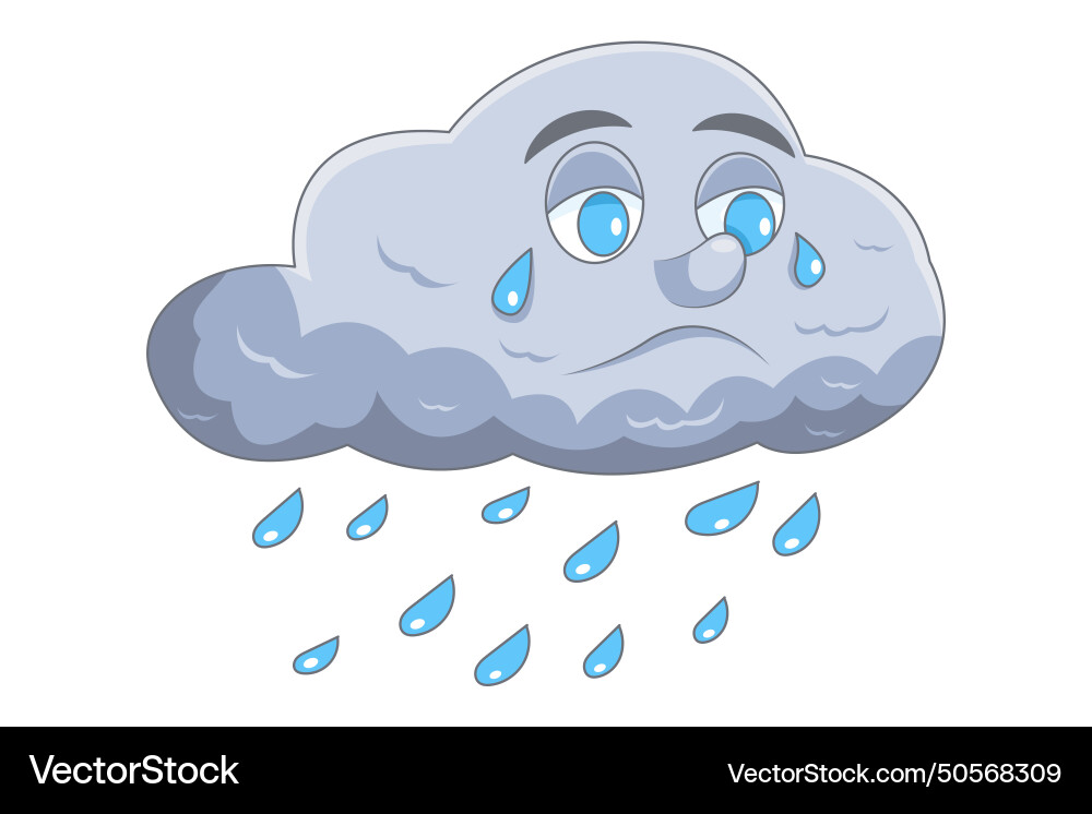 Cute cloud character design Royalty Free Vector Image