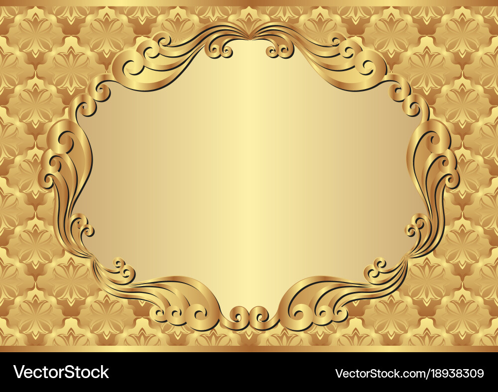 Golden Decorative Background Royalty Free Vector Image