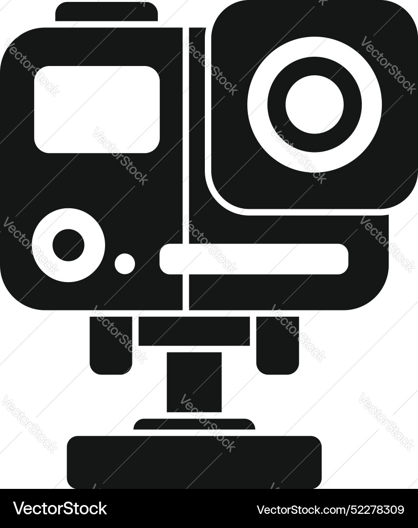 Modern action camera capturing extreme moments Vector Image