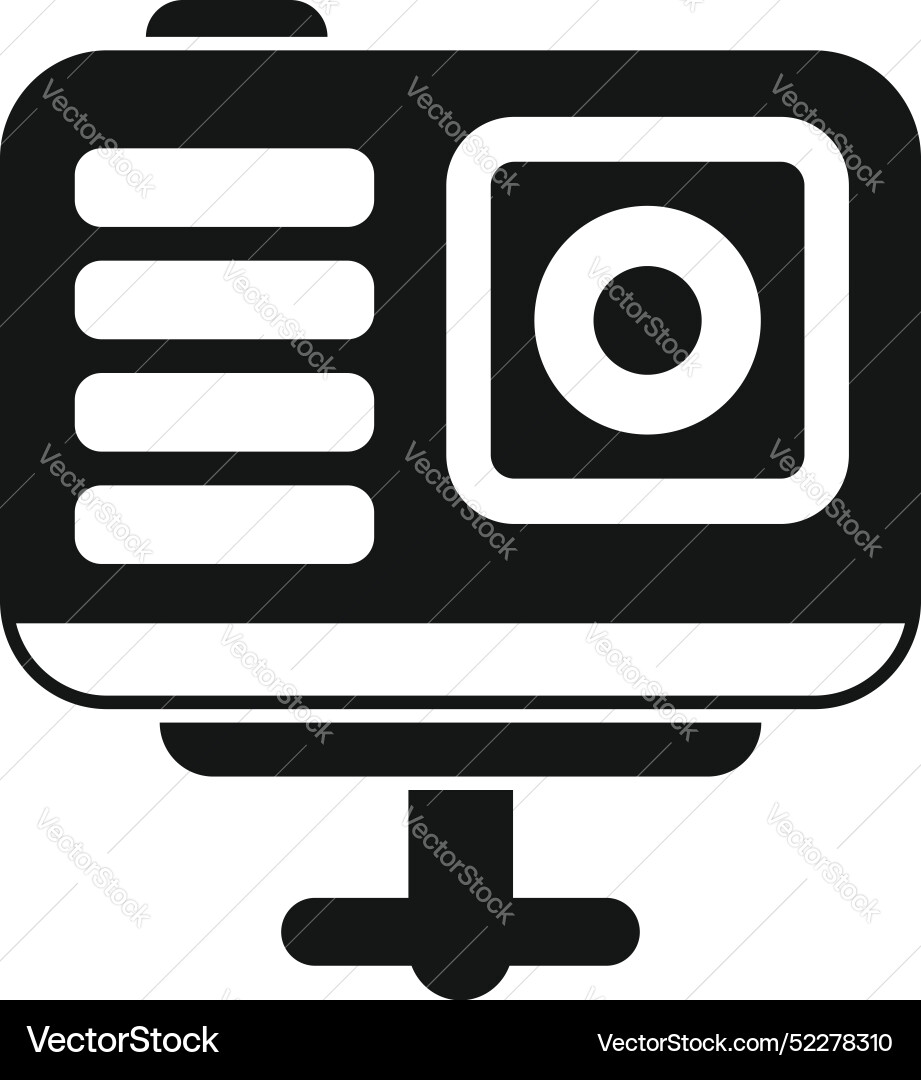 Action camera capturing extreme sports showing Vector Image