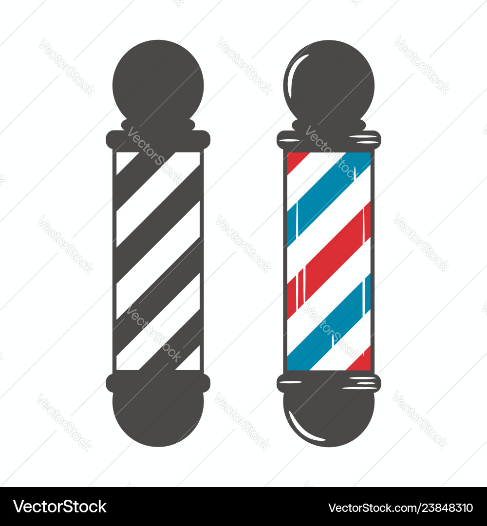Barber shop pole Royalty Free Vector Image - VectorStock