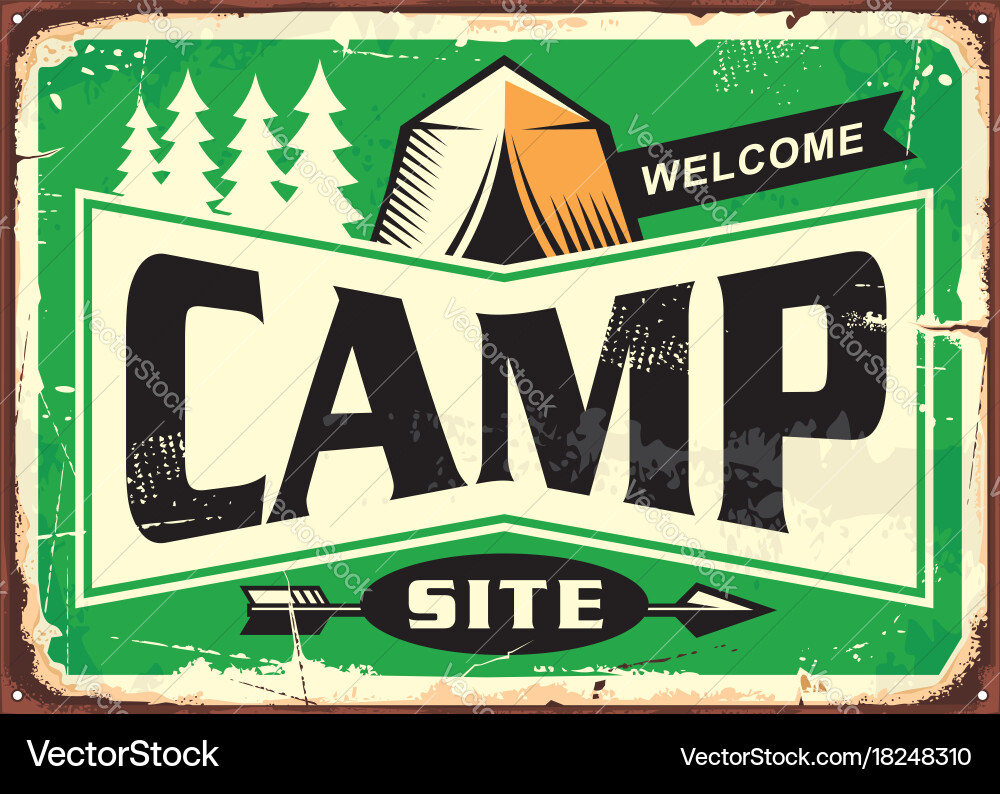 Campsite Sign Board Vector Images (70)