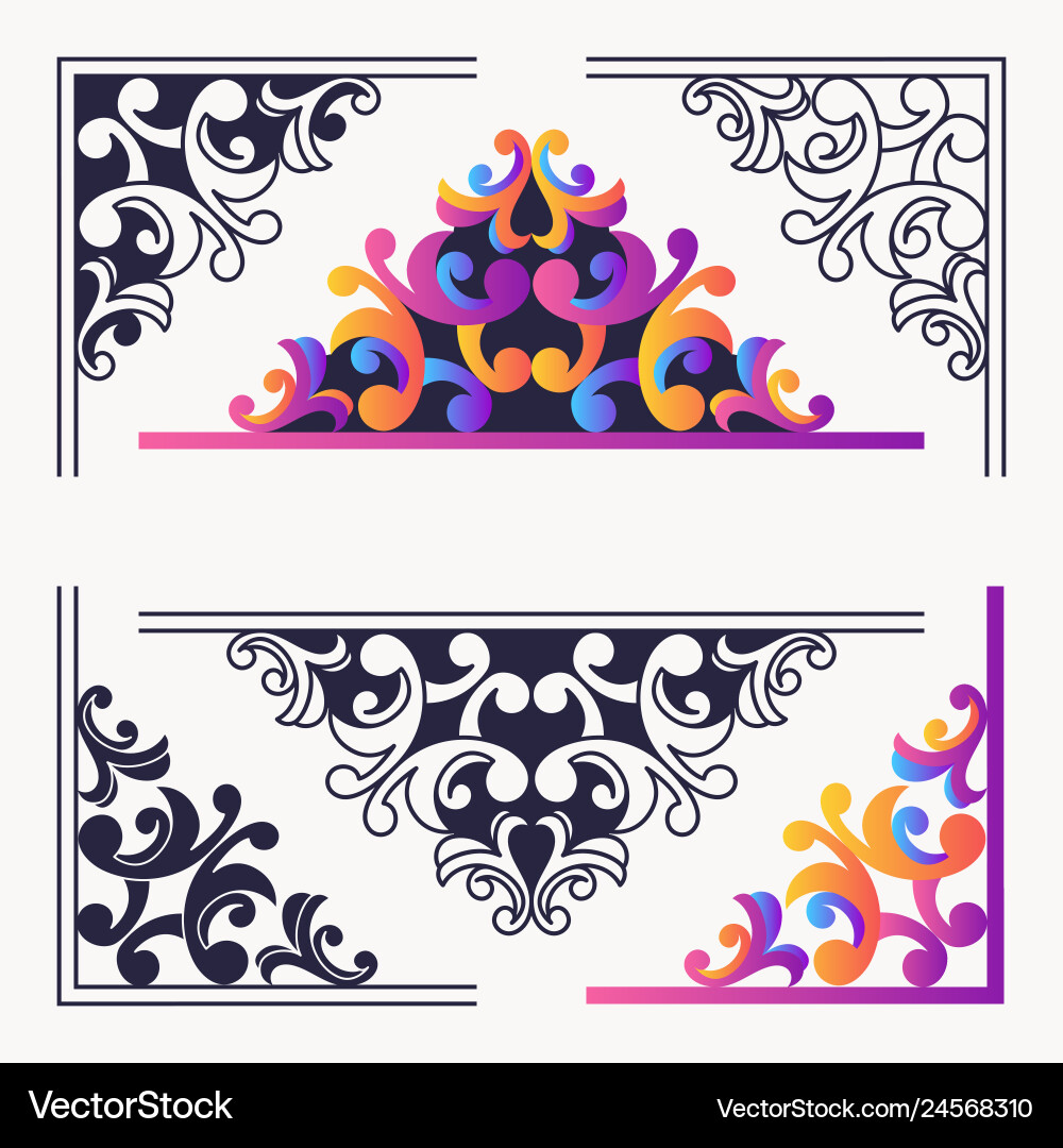 Corner frame Royalty Free Vector Image - VectorStock