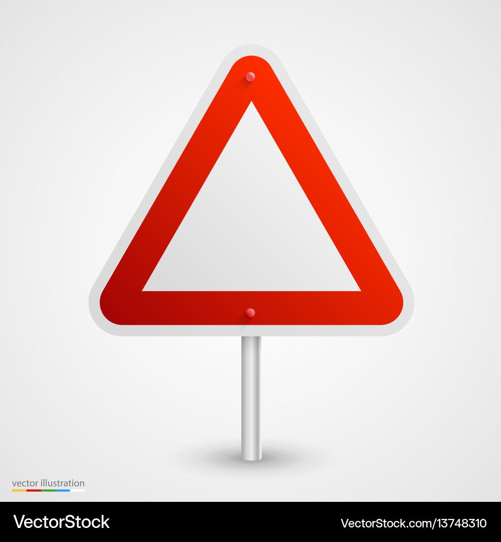 Danger road sign Royalty Free Vector Image - VectorStock