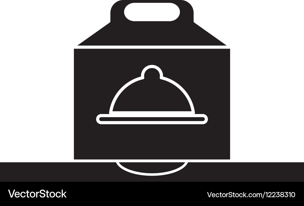 Fast food take out box and plastic cup soda Vector Image