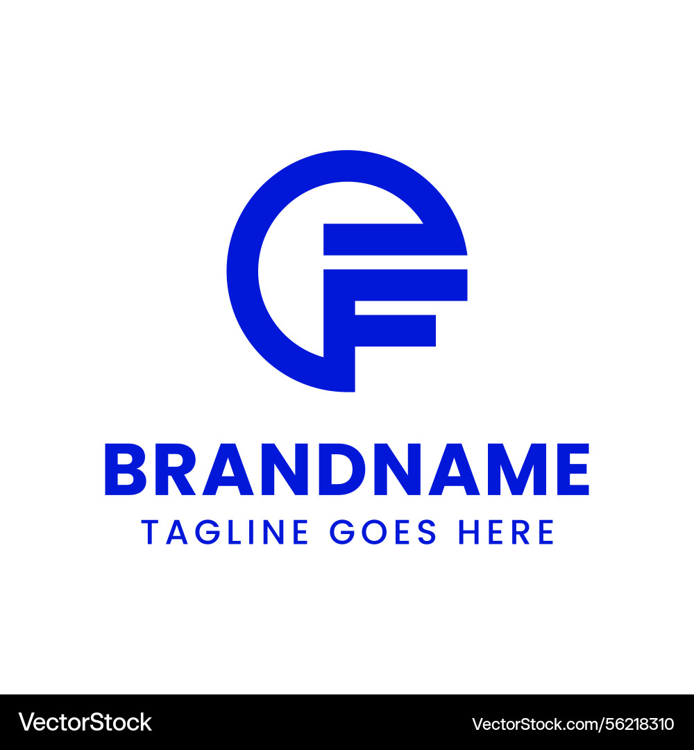 Letters ef monogram logo for any business with fe Vector Image