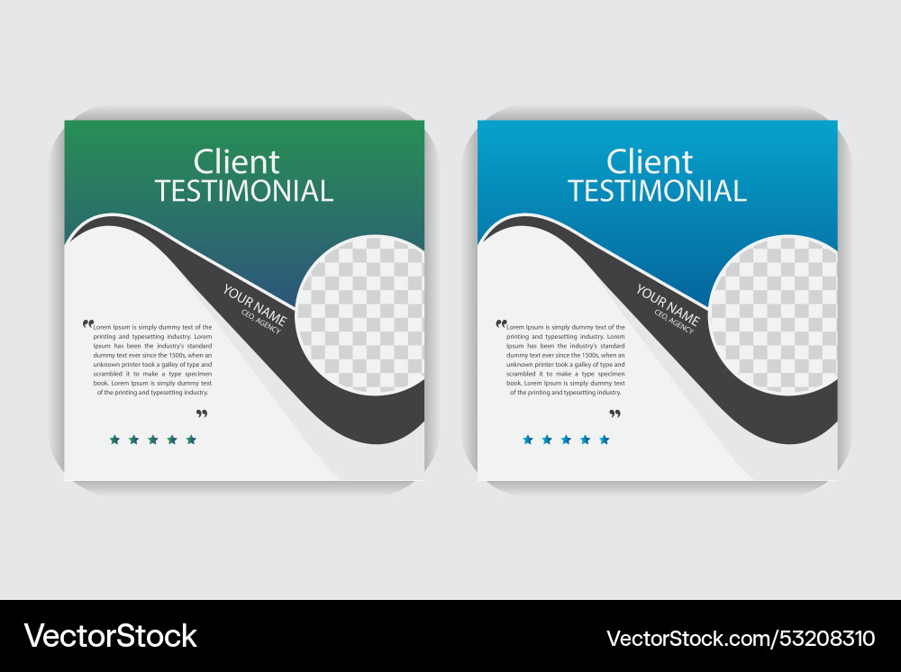 Modern and stylish correct sign symbol testimonial