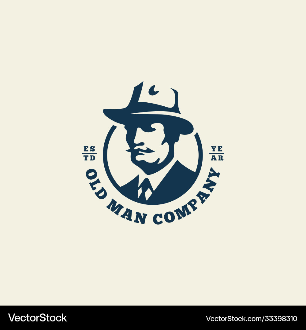 Old man logo Royalty Free Vector Image - VectorStock