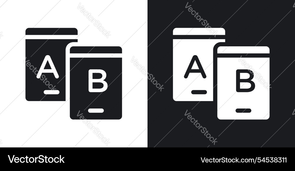 A b testing icon Royalty Free Vector Image - VectorStock