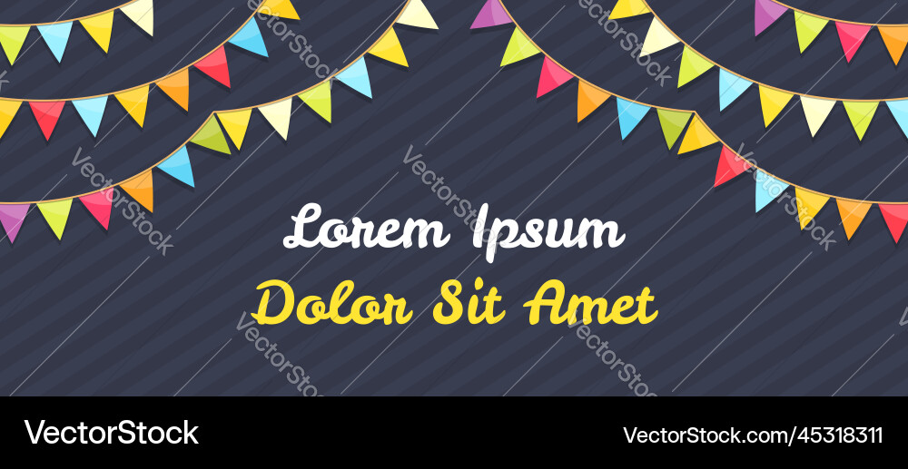 Background with bunting Royalty Free Vector Image