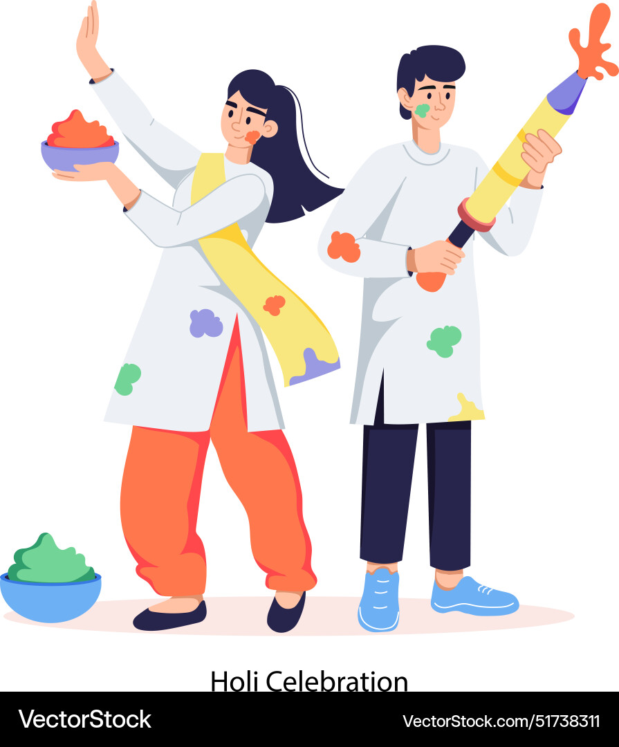 Holi celebration Royalty Free Vector Image - VectorStock