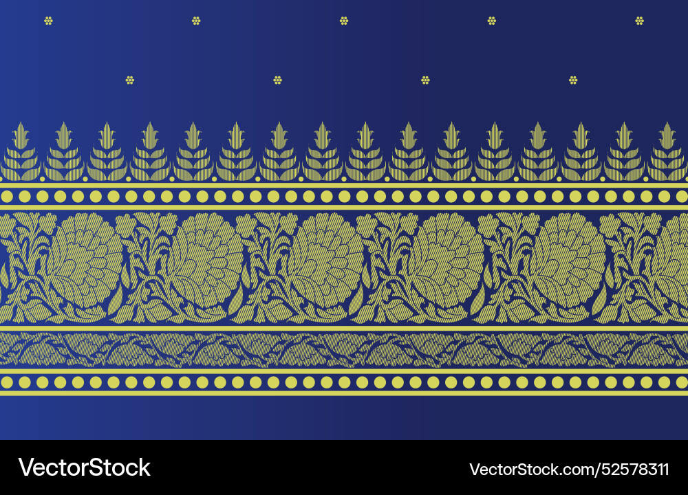 Indian ethnic sari design which is originated Vector Image