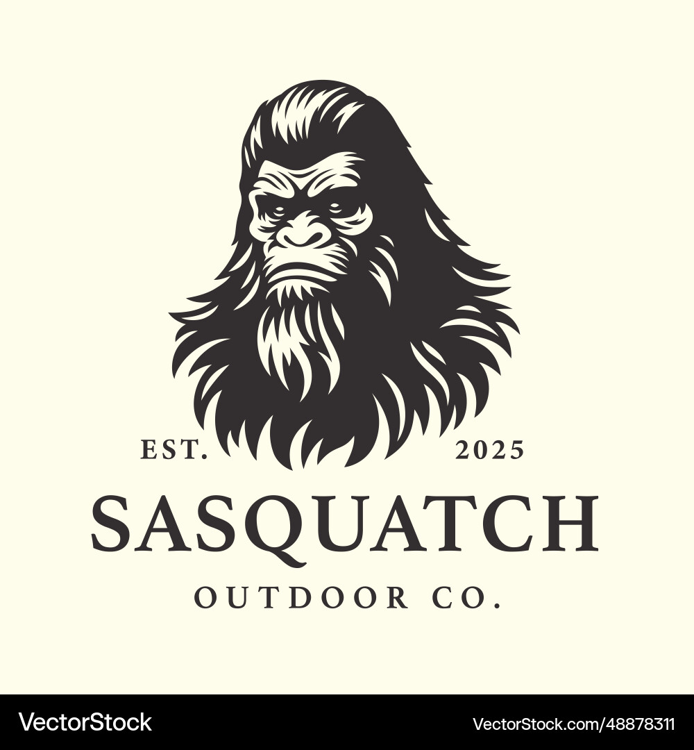 Sasquatch logo emblem Royalty Free Vector Image