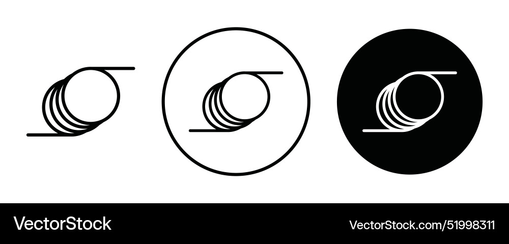 Wire Outline Icon Collection Or Set Thin Vector Image