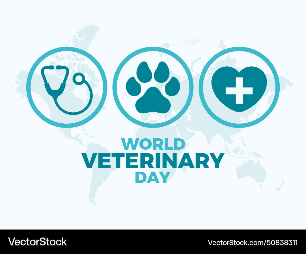 World veterinary day poster Royalty Free Vector Image