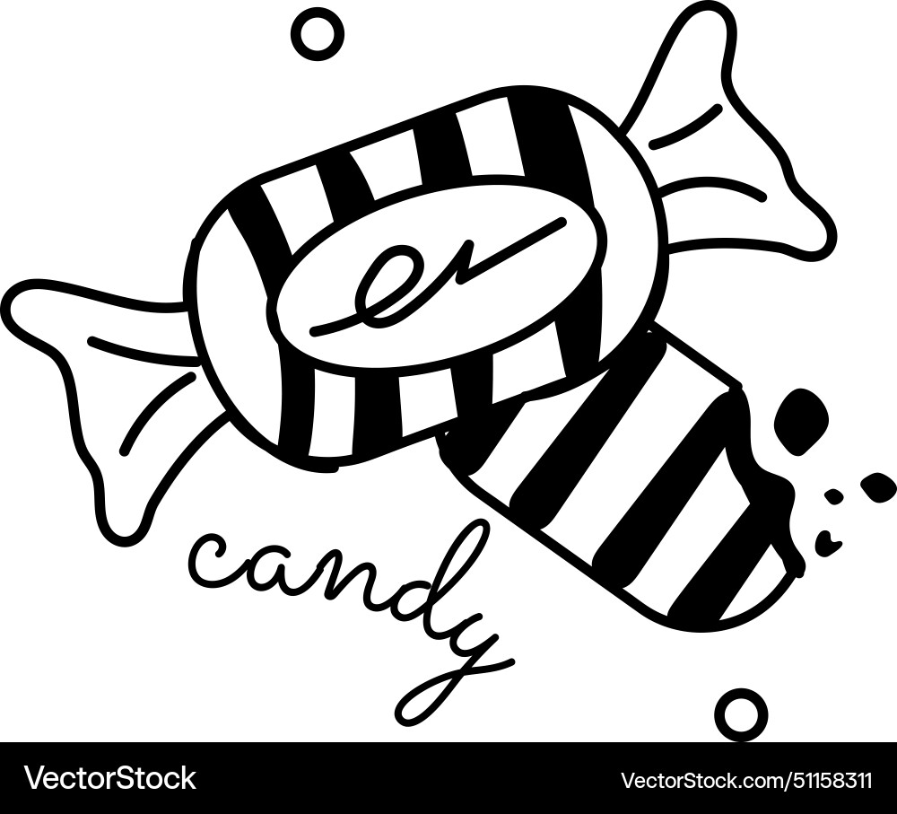 Wrapped candy Royalty Free Vector Image - VectorStock
