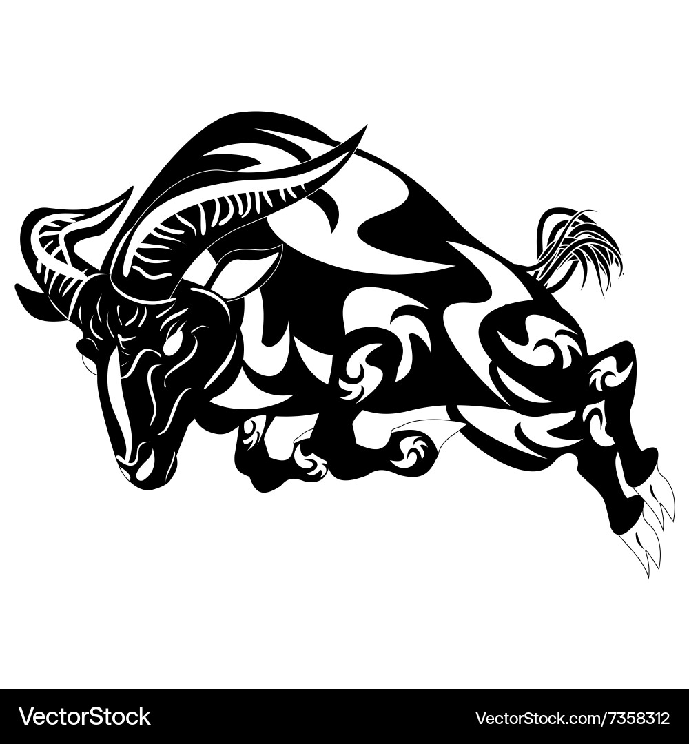 An of a stylized black ram or sheep Royalty Free Vector