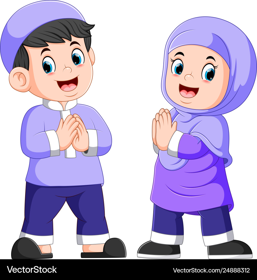 Children Giving Forgiveness Greeting Royalty Free Vector