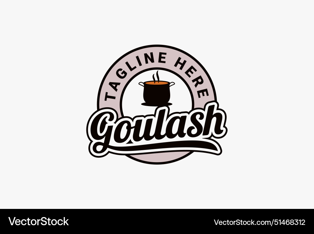Goulash logo with beautiful lettering Royalty Free Vector