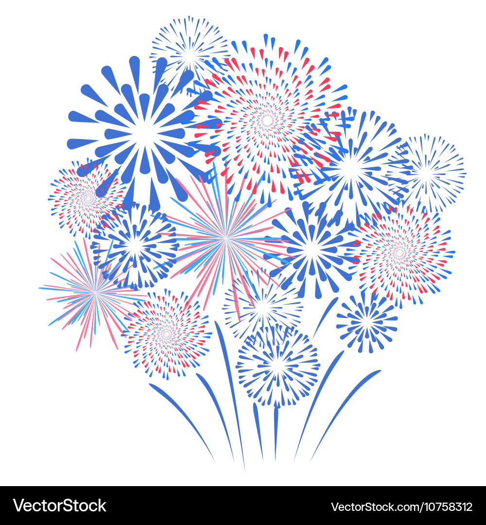 Holiday festival firework Royalty Free Vector Image