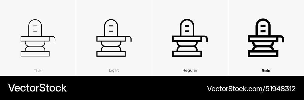 Lingam icon thin light regular and bold style Vector Image