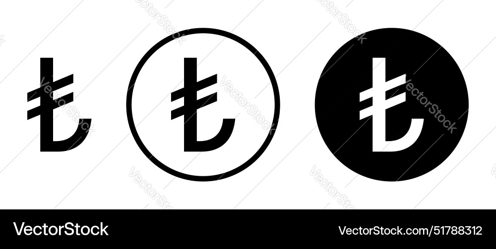 Lira sign icon Royalty Free Vector Image - VectorStock