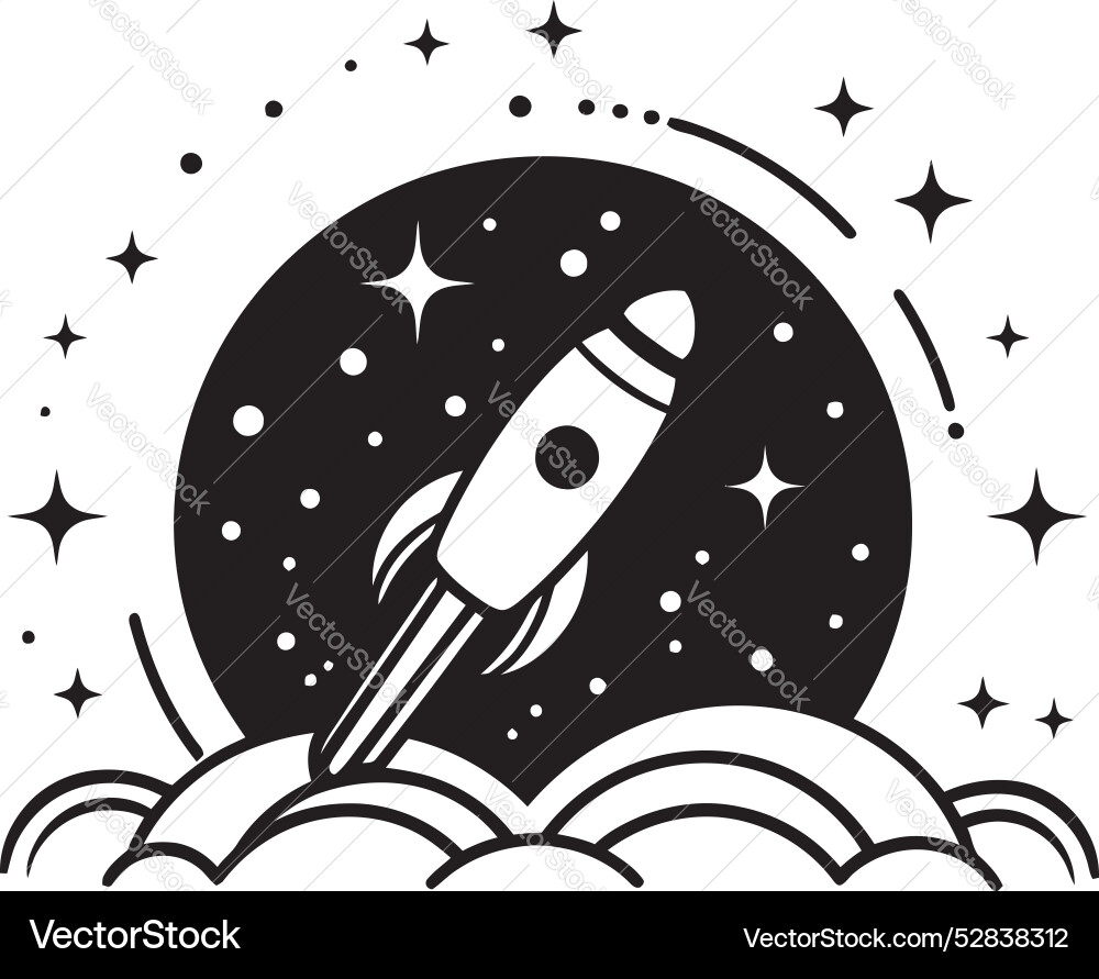 Nebula mark icon design for space astral seal Vector Image