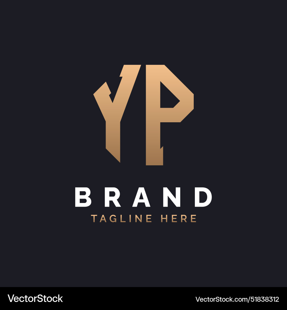 Yp logo design modern minimal elegant and luxury Vector Image