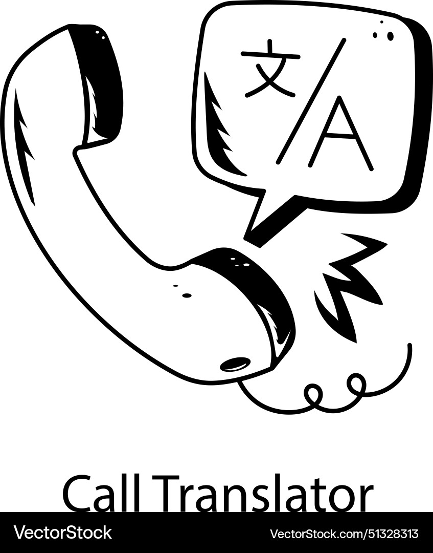 Call translator Royalty Free Vector Image - VectorStock