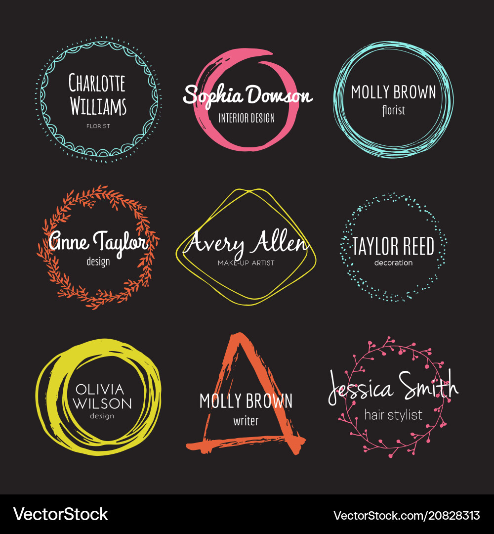 Handdrawn logo Royalty Free Vector Image - VectorStock