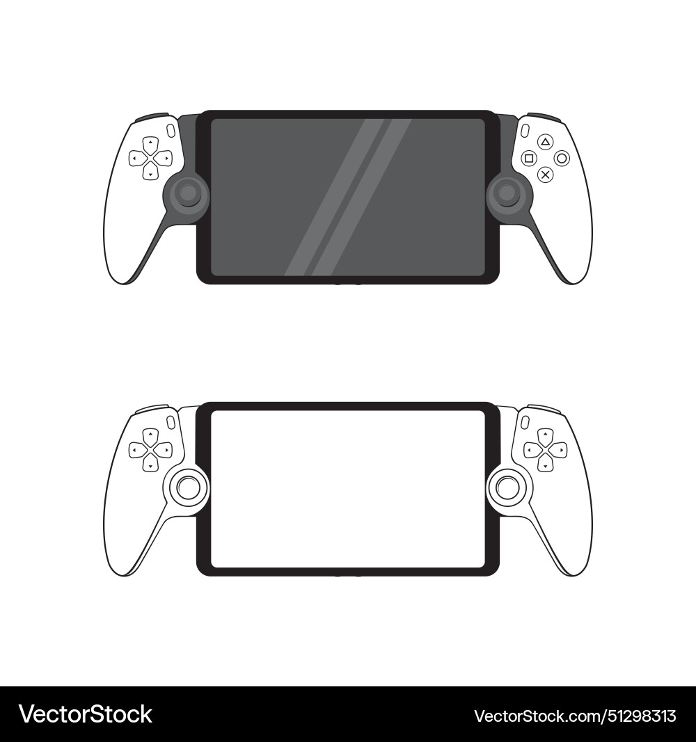 Playstation 5 portal game console design Vector Image