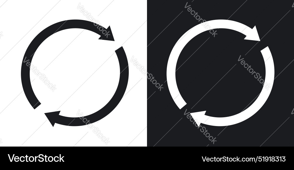 Recycle icon set in solid black and white color Vector Image